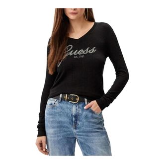 Guess Damen, Oberteile, Schwarzk, LGr&ouml;&szlig;e