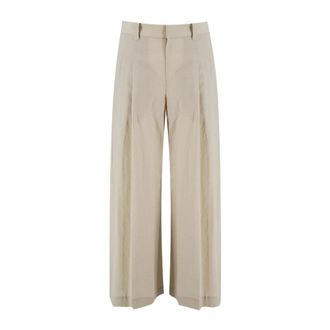 Brunello Cucinelli High-waisted Wide Hosen - - Trousers - Damen - Wei&szlig; - S