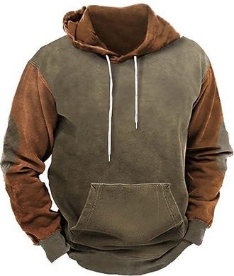 Generic Sweat &agrave; capuche pour homme - D&eacute;contract&eacute; - Manches longues - Coupe droite - Confortable - Cordon de serrage - Pour lext&eacute;rieur - Printemps - Hiver - Pu