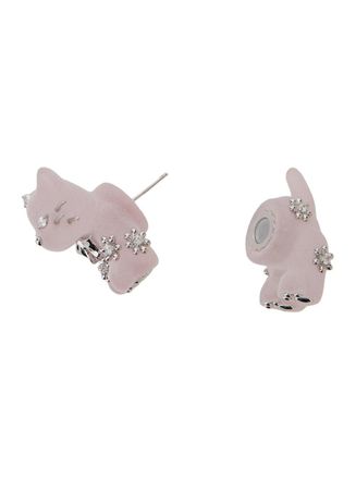 Yvmin Womens Earrings Split Kitten Pink