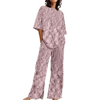 Generic Ensemble de surv&ecirc;tement pour femme 2 tenues d&eacute;contract&eacute;es &agrave; manches longues et haut court &agrave; capuche pour femme Surv&ecirc;tement dhiver pour femme Tenue de 