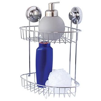 Gelco Design Fix Eckregal, Kunststoff, Chrome, 20 x 20 x 39 cm