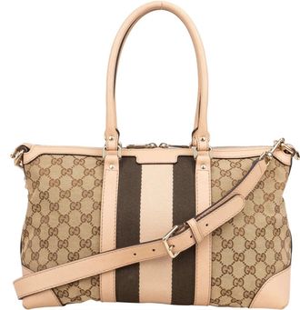 Gucci Crossbody Bags - Gucci GG Monogram Boston Handbag - Gr. unisize - in Braun - f&uuml;r Damen