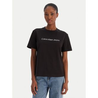 Calvin Klein Jeans T-Shirt A- Inst. Logo Classic LV047C912G Schwarz Regular Fit