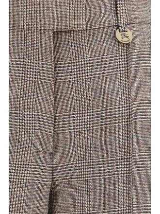 Burberry Womens Trousers Tailored Linen And Wool-Blend Soap Beige-Brown Merino Wool (ovis Aries) Beige/brown