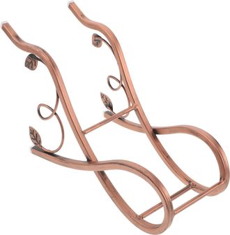 NUOBESTY Einzelner Weinflaschenhalter aus Eisen Dekoratives Flaschenregal f&uuml;r Arbeitsplatte Hellbraun Stabiler Tisch Weinhalter f&uuml;r K&uuml;che und Weinkeller