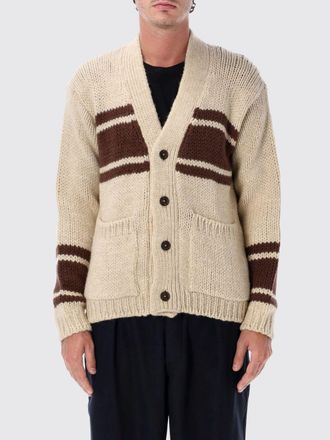 Universal Works Gestreifter Woll-Cardigan mit V-Ausschnitt und Relaxed Fit