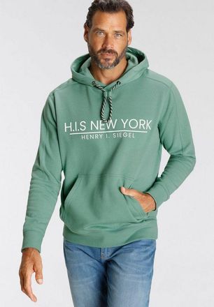 H.I.S Sweatshirt bedrucktes Design, mit Kapuze und Kordel, aus Baumwollmischung