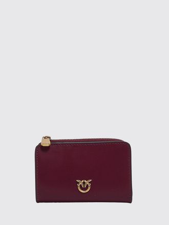 Pinko Bifold-Portemonnaie aus glattem Kalbsleder mit Love-Birds-Logo