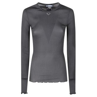Prada Langarmshirt - - Tops - Damen - Grau - L
