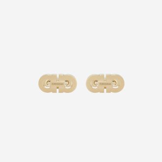 Ferragamo Boutons de manchette Salvatore Ferragamo en laiton avec logo grav&eacute;