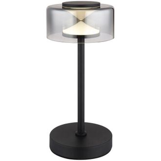 Globo Lighting Lampe de table lampe de chevet lampe de table lampe de salon noire verre fum&eacute; LED