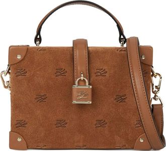 Karl Lagerfeld malle K/Autograph en daim - Marron