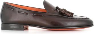 Santoni Homme, Chaussures, Brun, Taille: 45 EU Tassel-detail Loafer