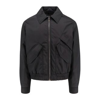 Versace Homme, Vestes, Noir, Taille: M Veste noire avec curseur Medusa