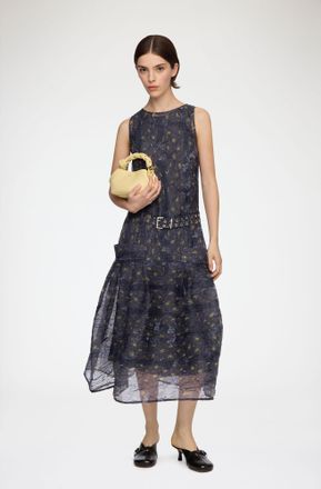 Ganni Robe en organza Shibori - Taille 42 Multicolore - Pour Femme