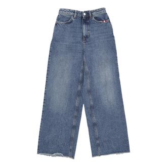 Amish Gebrauchte Geschnittene Denim Jeans f&uuml;r Frauen - - Jeans - Damen - Blau - W25