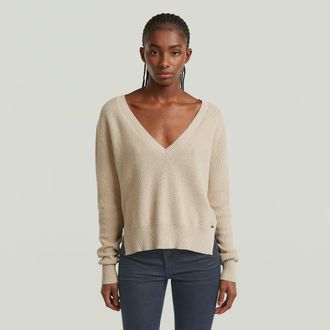 G-Star Boxy V-Neck Pullover - Mehrfarbig - Damen