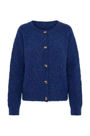 Ulla Popken Strickjacke Strickjacke Noppengarn Rundhals Langarm