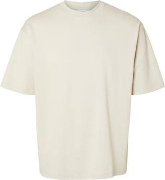 Selected T-shirt uni en coton m&eacute;lang&eacute;