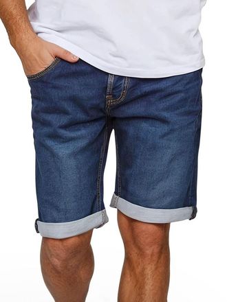 Mustang Jeans Jeans Shorts Herren Stretch Kurz Regular Fit Chicago Real X Kurze Hosen Sommer Denim Einfarbig Blau w31, Gr&ouml;&szlig;e:W 31, Farbe:Dark Blue (982)