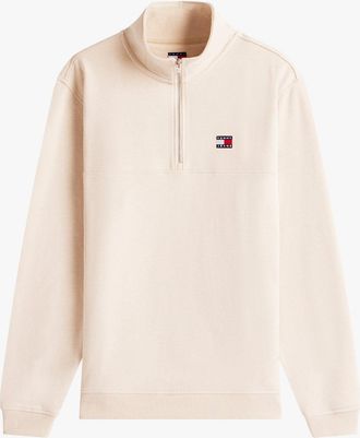 Tommy Hilfiger Sweat col montant zipp&eacute; avec logo brod&eacute;
