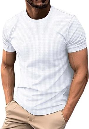 Generic T-shirt pour homme en maille de soie glacée - T-shirt rafraîchissant à manches courtes respirant - T-shirt de sport amusant dété cool à manches courte