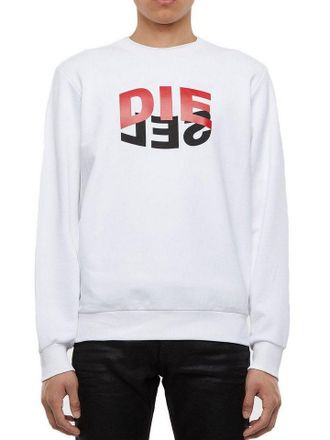Diesel Sweatshirt Regular Fit Supersoft Pullover - S-GIRK-N80 Wei&szlig;