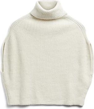 Pieces Pcnin Poncho à col roulé BC, Gris Whitecap, Taille Unique Femme