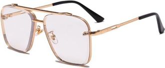 Generic Lunettes de soleil vintage marron dégradées pour hommes 2026 2024, blanc, Taille unique