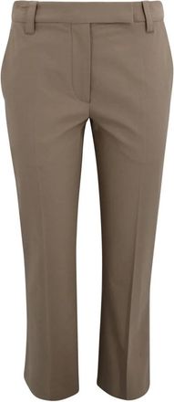 Brunello Cucinelli Femme, Pantalons, Brun, Taille: 40 FR Cropped Pantalons