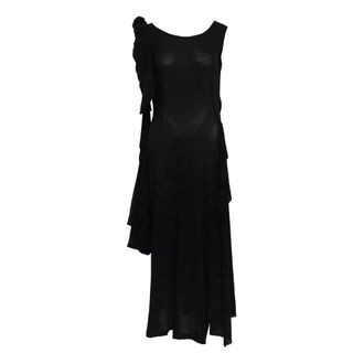 Yohji Yamamoto Draped Ruffled Dress - - Dresses - Damen - Schwarzk - 2XS