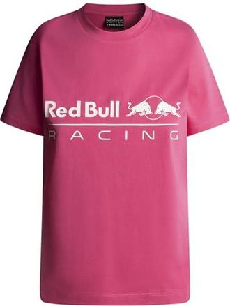 Pepe Jeans London Red Bull Racing X Pepe Jeans T-Shirt Coupe Standard pour Femme, Rose (Fuchsia fonc&eacute;), L