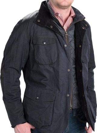 Barbour Ogston Wax-Jacket Wachsjacke Herren dunkelblau - XL