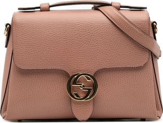 Gucci Hobo Bags - Small Dollar Calfskin Interlocking G Satchel - Gr. unisize - in Gold - f&uuml;r Damen