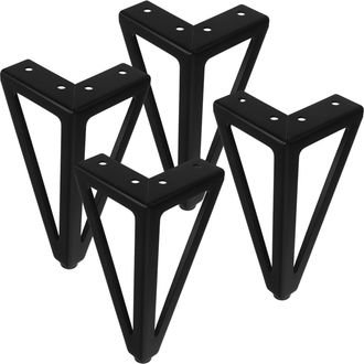 PartyKindom Metall Möbelfüße Robuste Sofa und Tischbeine Schwarze Hohe Ersatzfüße für Wohnzimmermöbel Stabile Moderne Unterstützung für Heim und Büroeinrichtung