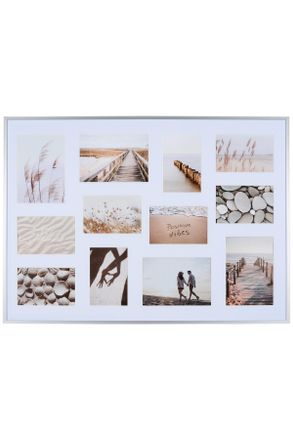 Nielsen Design Bilderrahmen Pixel schwarz 11 Opening, Silber, Metall, rechteckig, 50x70 cm, Passepartout, Bilder und Zubehör, Bilderrahmen, Alurahmen