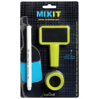 KitchenCraft Kitchen Craft Mix It Weinstopfen-Set aus Silikon