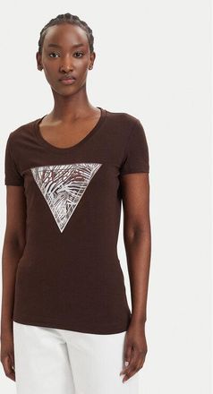 Guess T-Shirt W6GI19 K3042 Braun Regular Fit