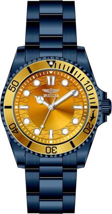 Invicta Pro Diver 50964 Herrenuhr - Quarzwerk - Edelstahl mit gelbem Zifferblatt - 43 mm