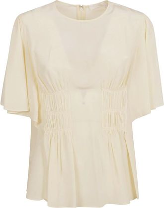 Chlo&eacute; Femme, Blouses et Chemises, Beige, Taille: 38 FR Chemises &Eacute;l&eacute;gantes pour Femmes