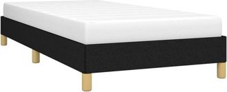 vidaXL Cadre de lit Noir 90x190 cm Tissu