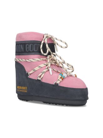 Moon Boot Womens Pink Upper: Cow Suede