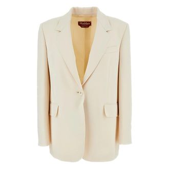 Max Mara Femme, Vestes, Blanc, Taille: 40 FR Blazer Crois&eacute;