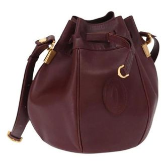 Cartier Sac seau en cuir vintage Pre-owned - Femme - Pre-owned - Rouge - Taille: ONE Size
