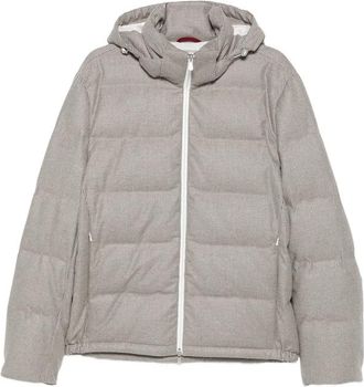 Brunello Cucinelli Houndstooth-pattern Quilted Jacket