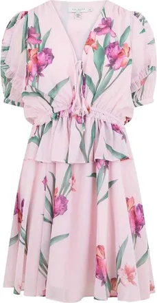 Ted Baker Minikleid f&uuml;r Damen, A-Linie, gewebter Stoff (Pink)