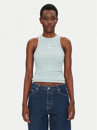Calvin Klein Jeans Top Monologo J20J225301 Blau Slim Fit
