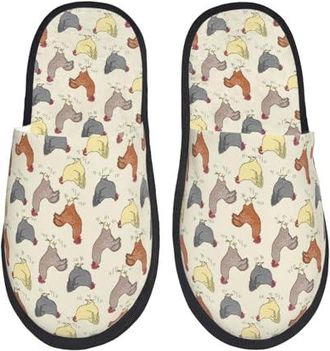 Generic Pantoufles Unisexes Imprimé Drôle De Poulet Chaussons Confort Doublées En Peluche Pantoufles Pour Invités, Pour Femmes, Mariage, Hommes, L