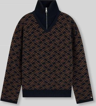 Tommy Hilfiger Troyer mit Half Zip aus Schurwolle